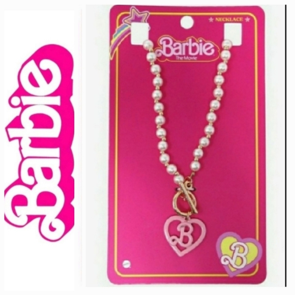 Barbie | Jewelry | Barbie Heart Pearl Bead Necklace | Poshmark